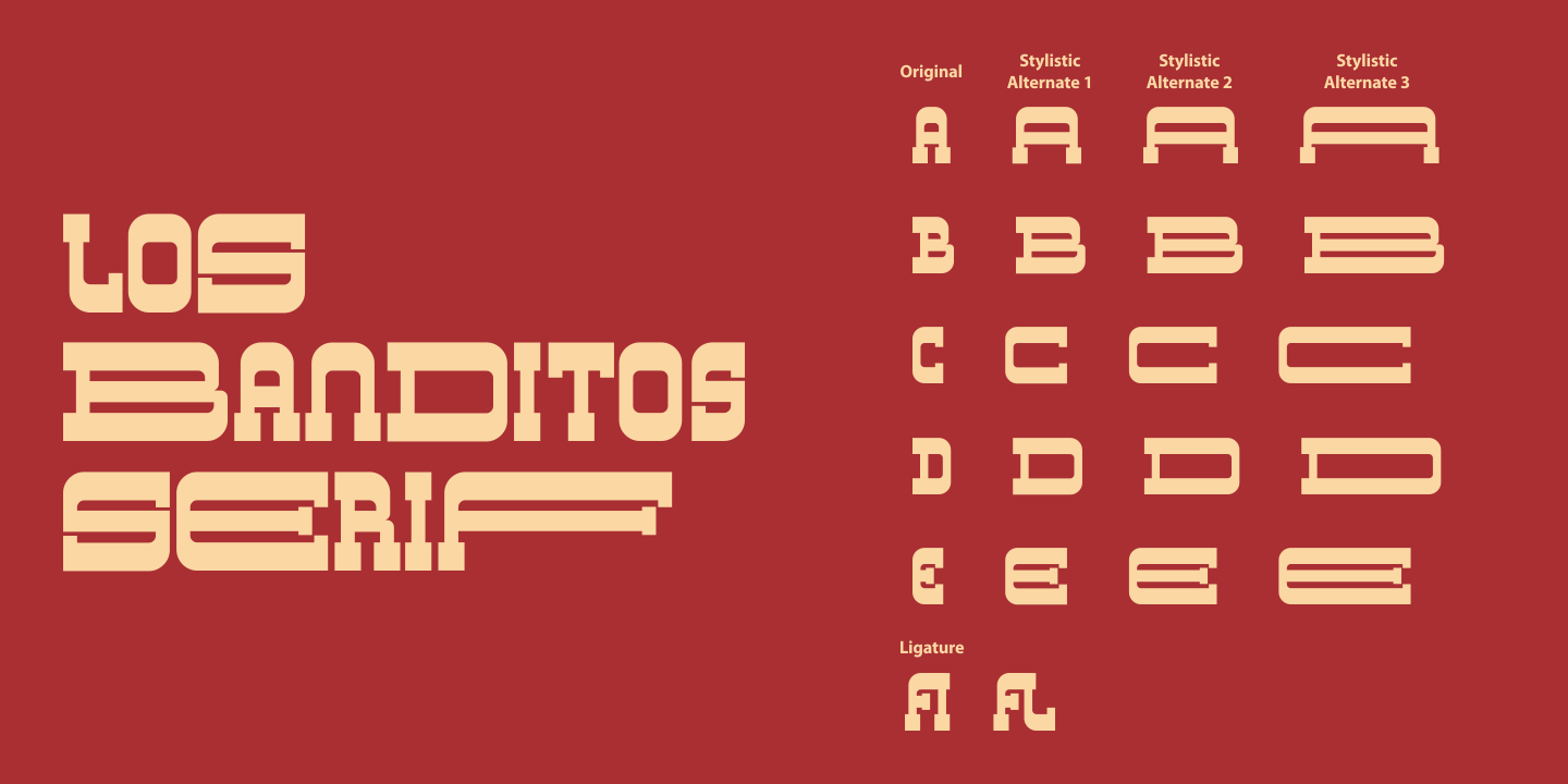 Los Banditos: Schriftart herunterladen und kostenlos für Website und ...
