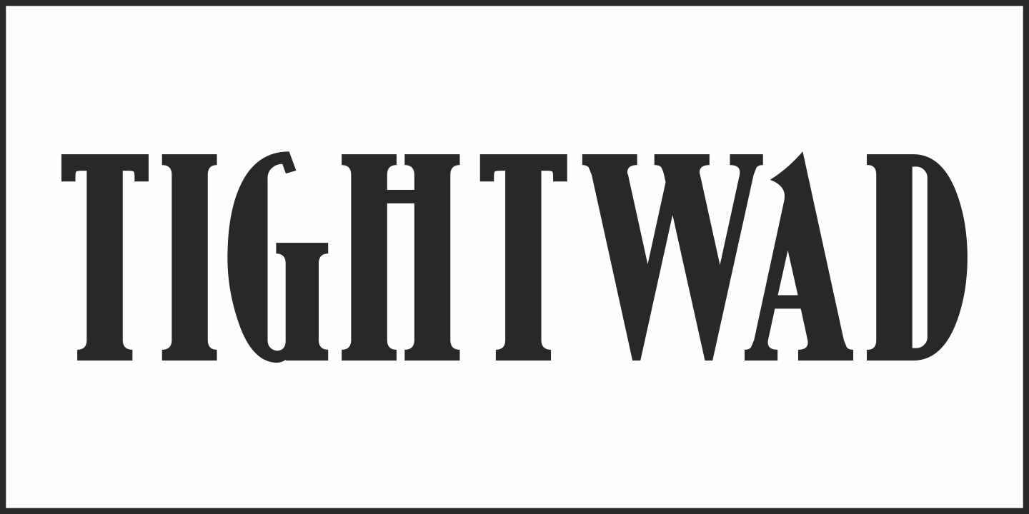 Tightwad JNL: Schriftart herunterladen und kostenlos für Website und ...