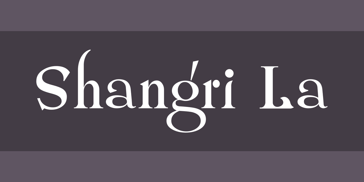 Shangri La: Schriftart herunterladen und kostenlos für Website und ...